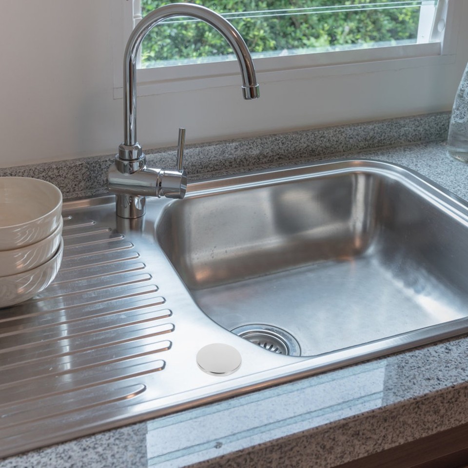 Set of 3 Stainless Steel Sink Cover Plate Drain Covers for Kitchen | eBay