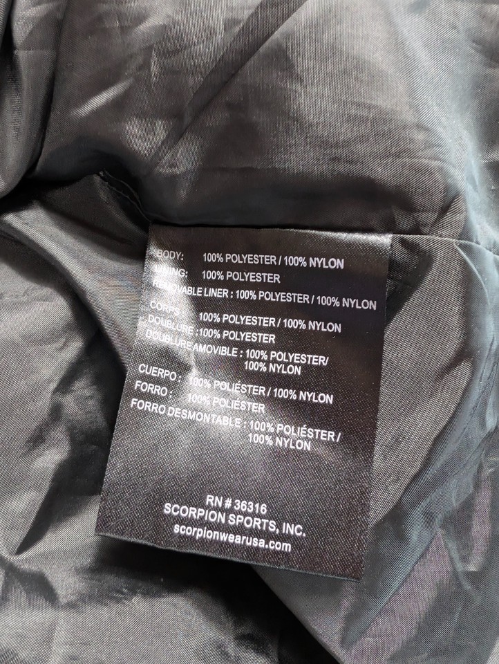 Scorpion EXO Get Stung Motorcycle Jacket Mens Medium Black Skeletal ...