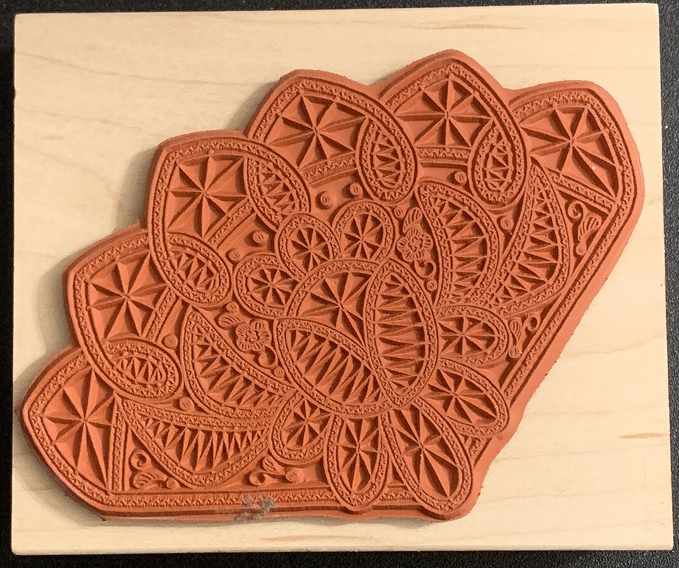 The Cottage Stamper Ornate Lace Corner Large Rubber Stamp | eBay