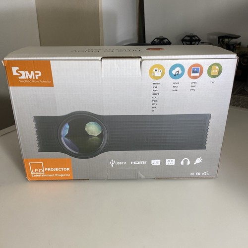 SMP Simplified Micro Projector LED Entertainment Home Cinema Projector ...