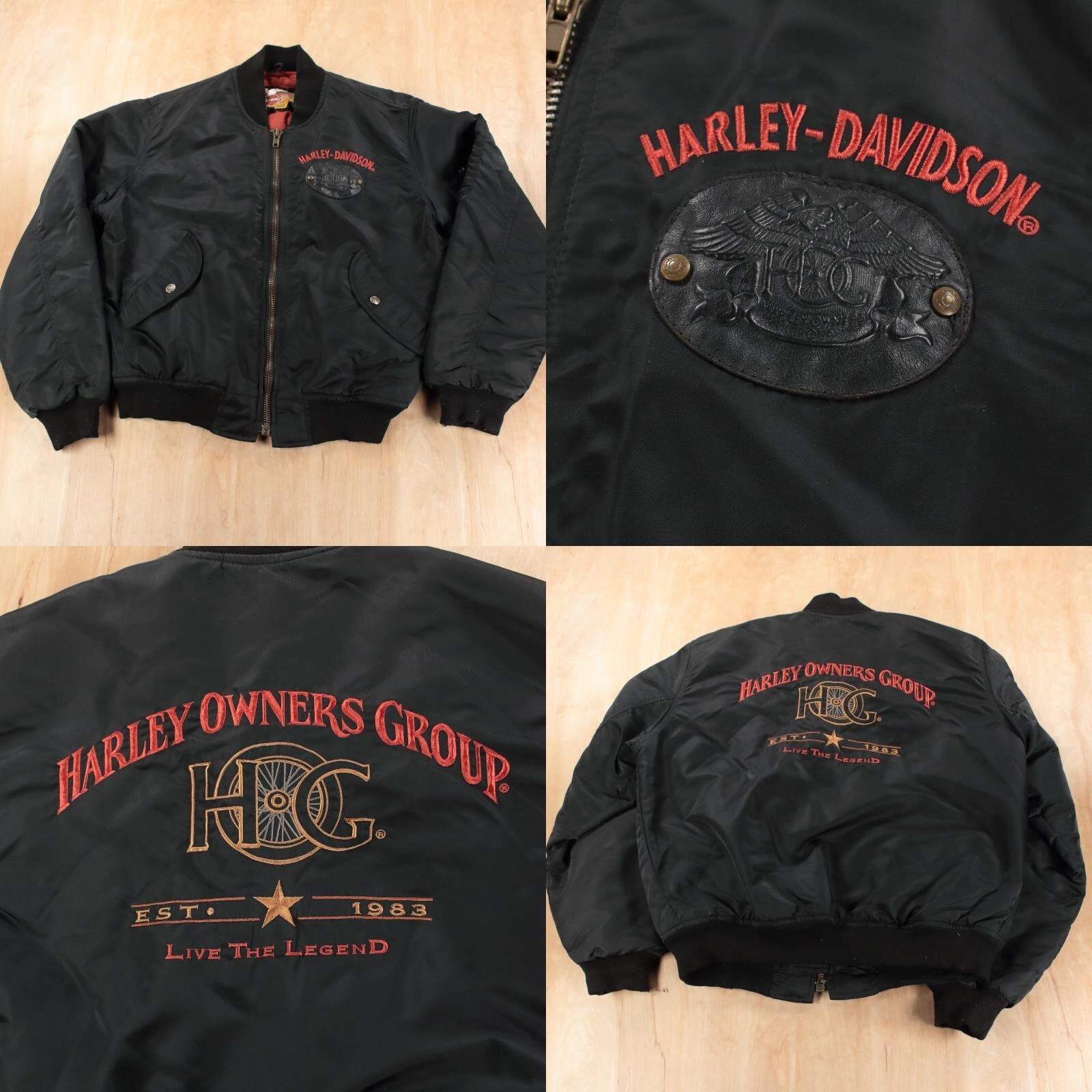HARLEY-DAVIDSON HOG Harley Owners Group bomber flight… - Gem