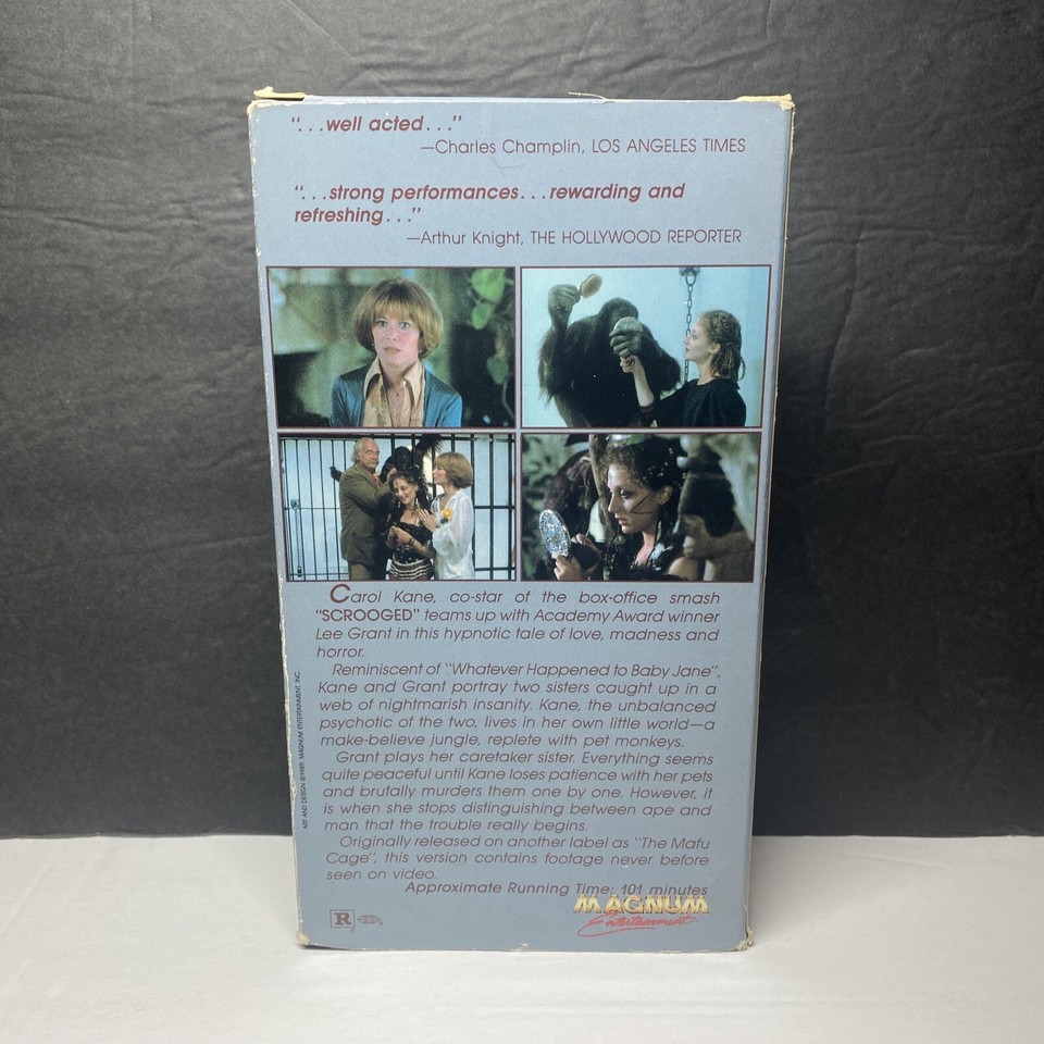 The Cage VHS 1978 aka The Mafu Cage Magnum Entertainment Rare Thriller ...