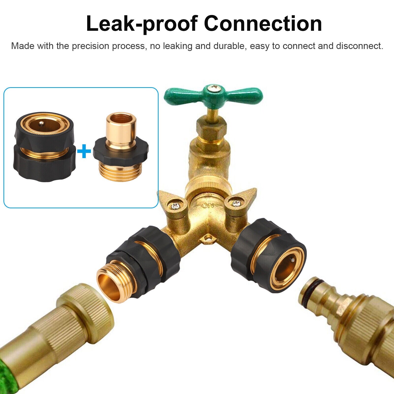 Garden Hose Fitting Quick Connector 3/4" GHT Male and Female Set ...