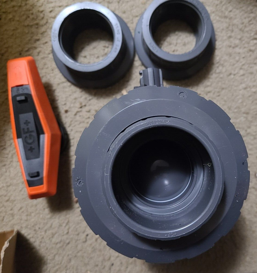 2 INCH DN50 PVC BALL VALVE GF Type 546 Pro PVC-U 232psi | eBay