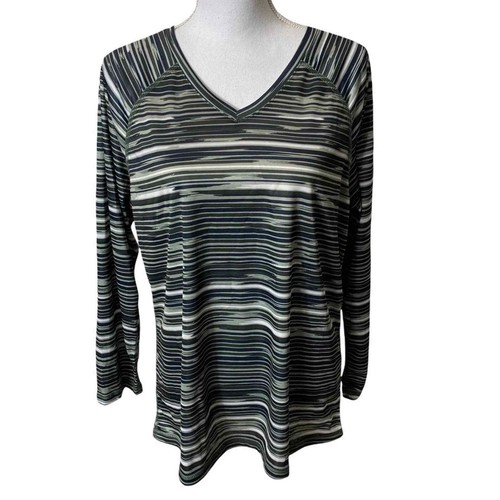 Okanu Surf Longsleeve UPF 50+ Women XXL Striped Swimming Top | eBay