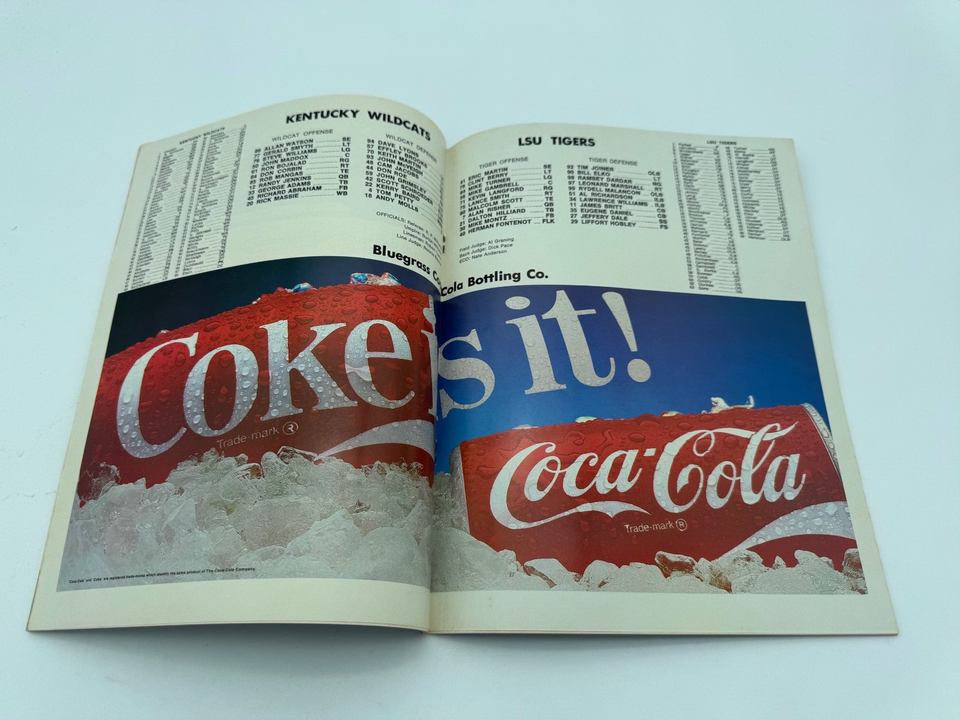 1982 Kentucky Wildcats LSU Tigers Football Program Dalton Hillard Eric ...