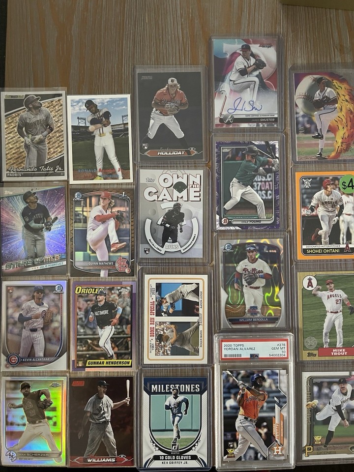 Baseball Lot PSA 10 TROUT JUDGE OHTANI GRIFFEY ELLY MADDUX AUTO YORDAN ...