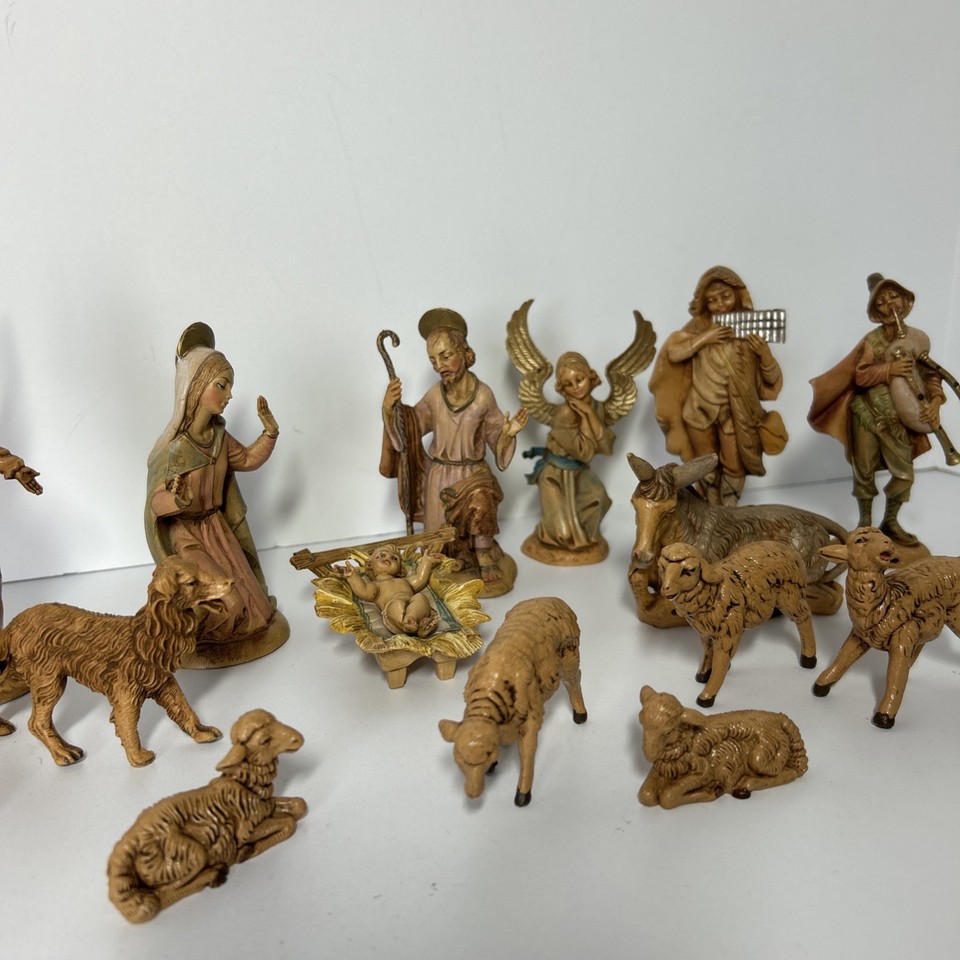 Vintage 16 Piece Fontanini Depose Italy SPIDER Mark Nativity Set | eBay