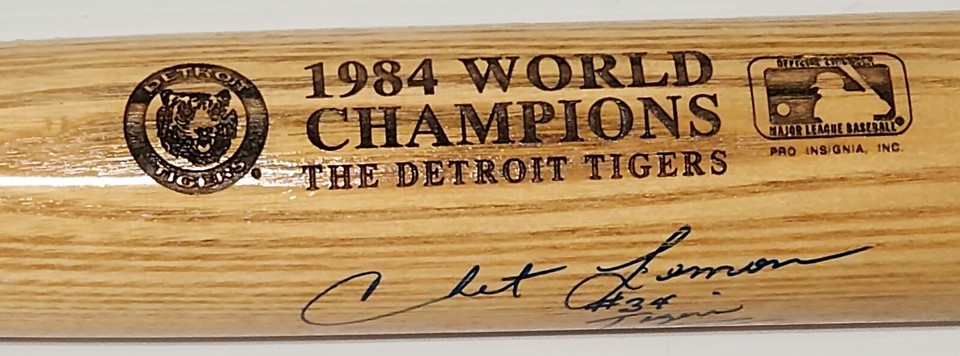 1984 Detroit Tigers World Champions CHET LEMON Signed Baseball Bat | eBay