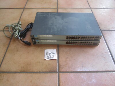 LT OF 2 HP J9776A 2530-24G 24Port Gigabit NETWORK Switches W/PWR CORDS ...