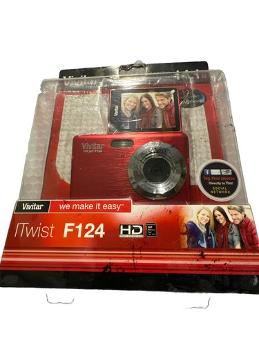 Vivitar Vivicam iTwist F124 14.1MP Digital Camera Red NEW SEALED | eBay