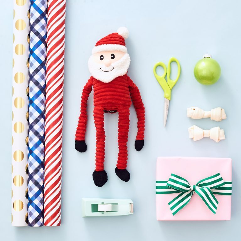 Christmas Holiday Crinkle Santa Boredom Dog Toy Large by ZippyPaws ...