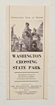 WASHINGTON CROSSING State Park Pennsylvania - Vintage 1975 Brochure Map ...