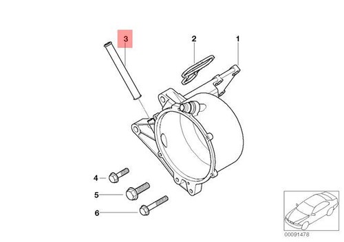 Genuine BMW E65 E66 E67 RR1 RR1N RR2 Alternator Cooling Hose OEM ...