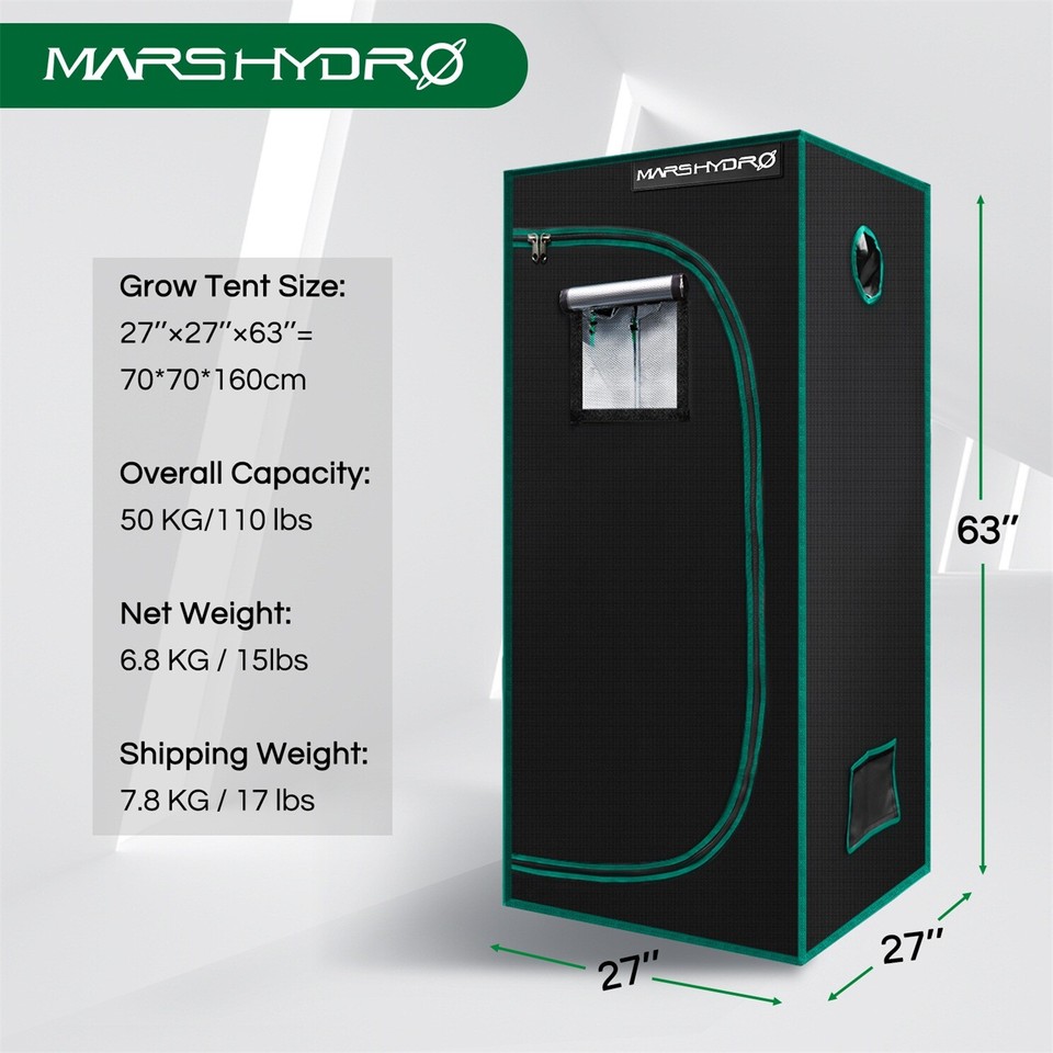 Mars Hydro Premium Indoor Grow Tent Indoor Bud Box Hydroponics Dark ...