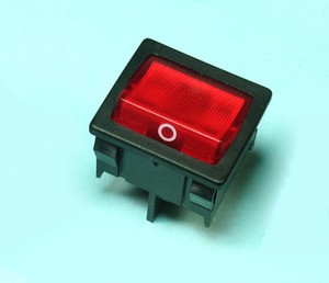 2pcs MARQUARDT 1805 Red Illuminated Rocker Switch DPST 6A 125Vac 1/4 HP ...