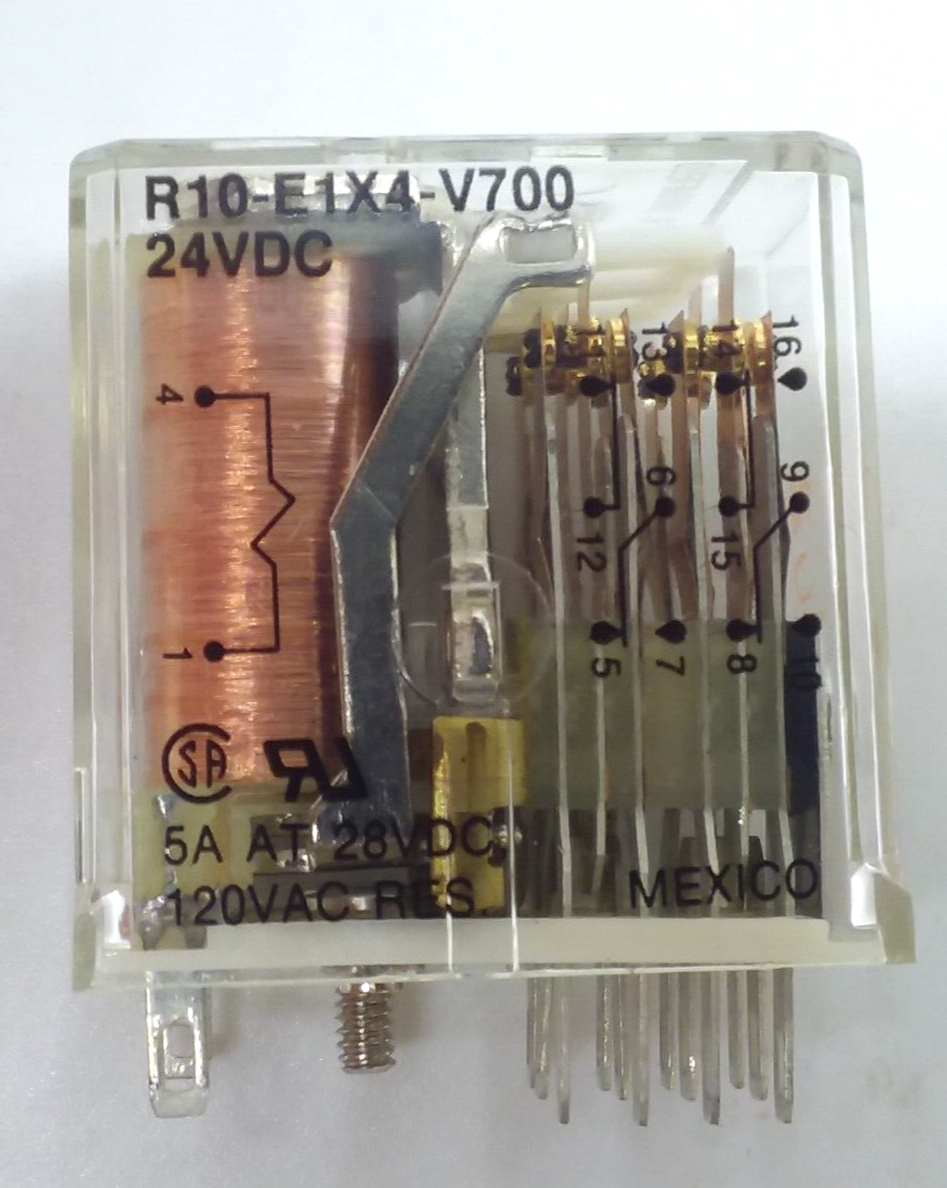 One Siemens R10-E1X4-V700 24 Volt 24VDC 3A972 Cube Relay for sale ...
