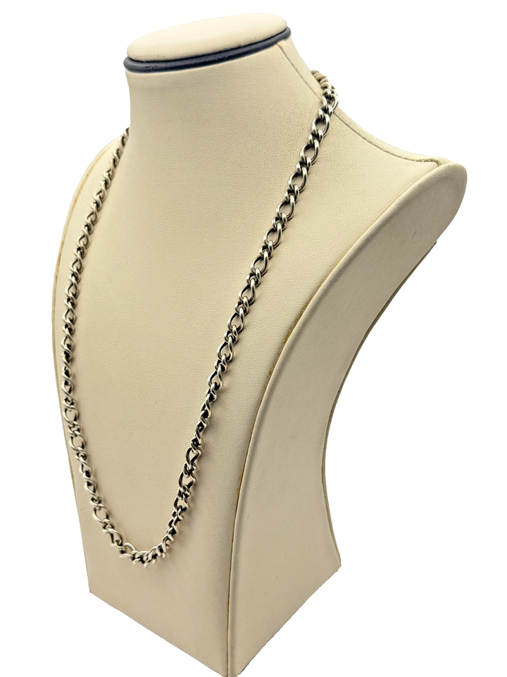 Sterling Silver .925 Heavy Long Chain Necklace 42g Thick Link Unisex ...