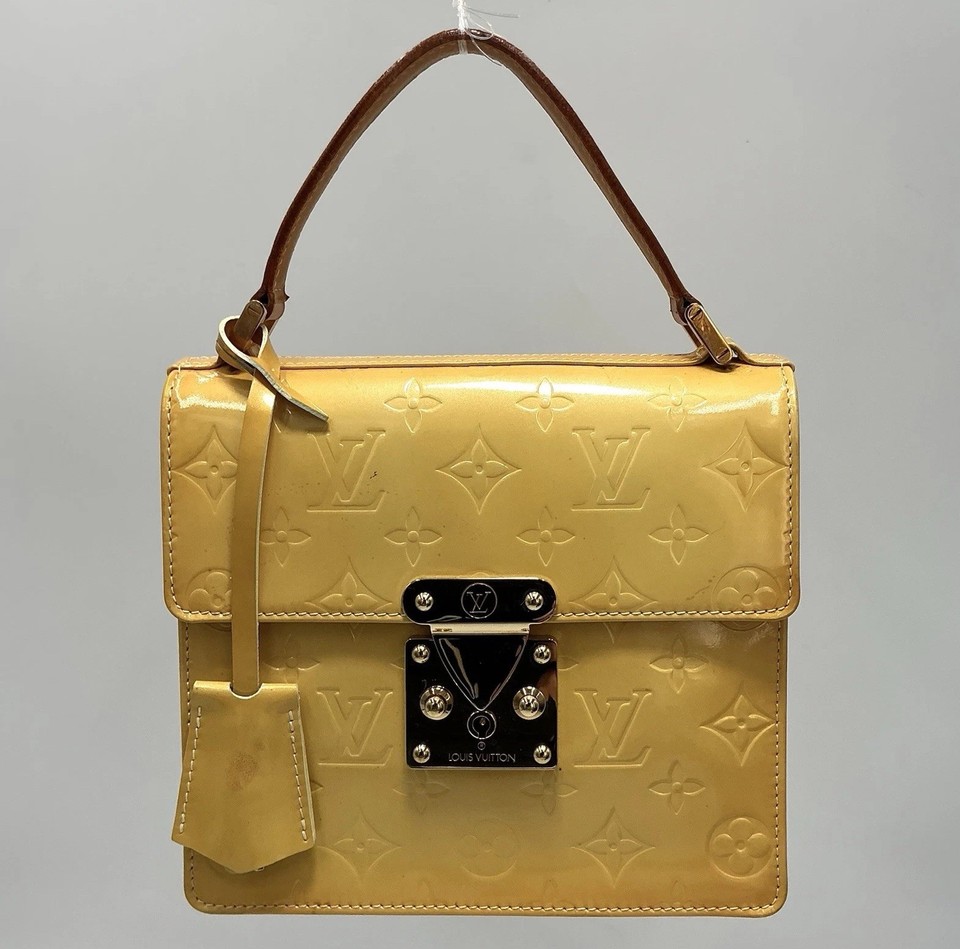 Louis Vuitton LV Spring Street Top Handle Mini Bag Yellow Vernis Patent ...