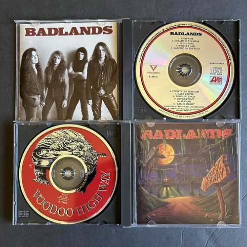 BADLANDS (2 CD LOT) Debut & Voodoo Highway Jake E. Lee Eric Singer KISS ...