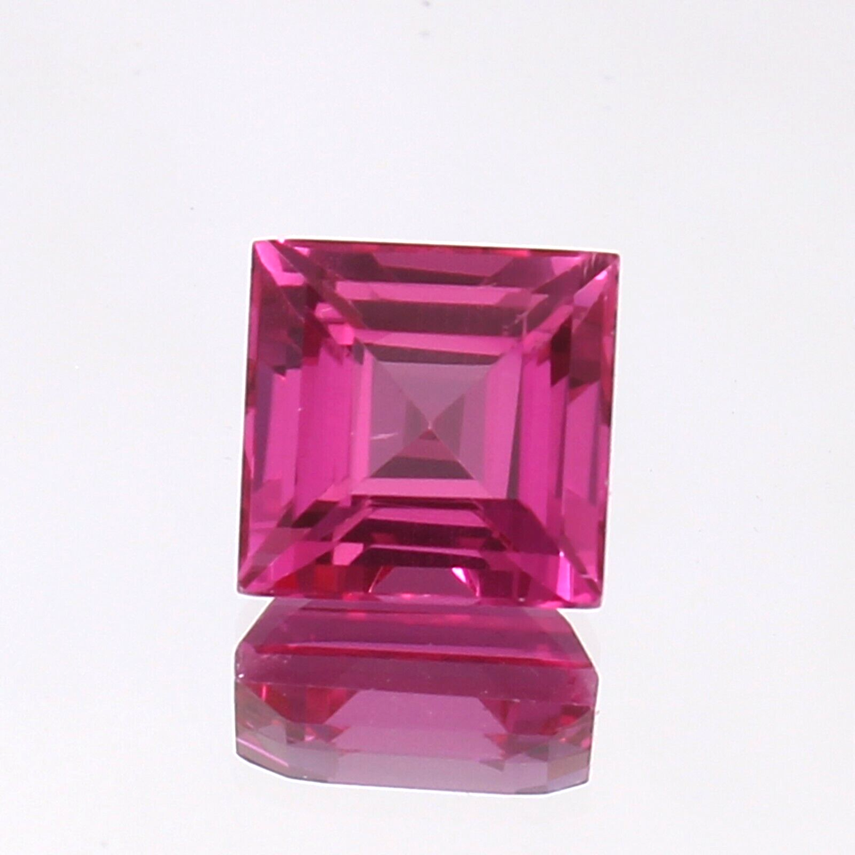AAA Natural Flawless Ceylon Pink Sapphire Loose Square Gemstone Cut 5. ...