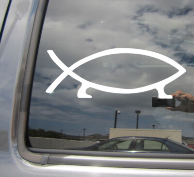 Darwin ICHTHYS Fish Evolution Humor Laptop Car Bumper Vinyl Decal ...