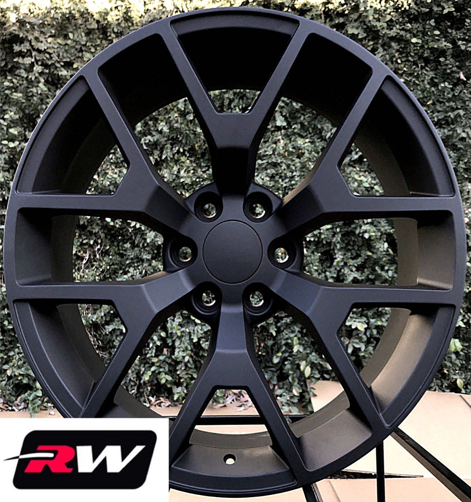 20 x9 inch GMC Sierra 1500 OE Replica Honeycomb Wheels Matte Black Rims ...