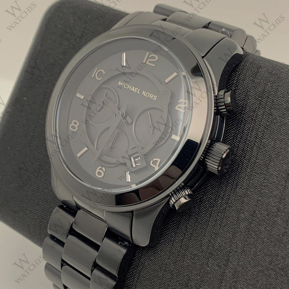 Michael Kors MK8157 Blacked Out Chronograph Black Stainless Steel Men's ...