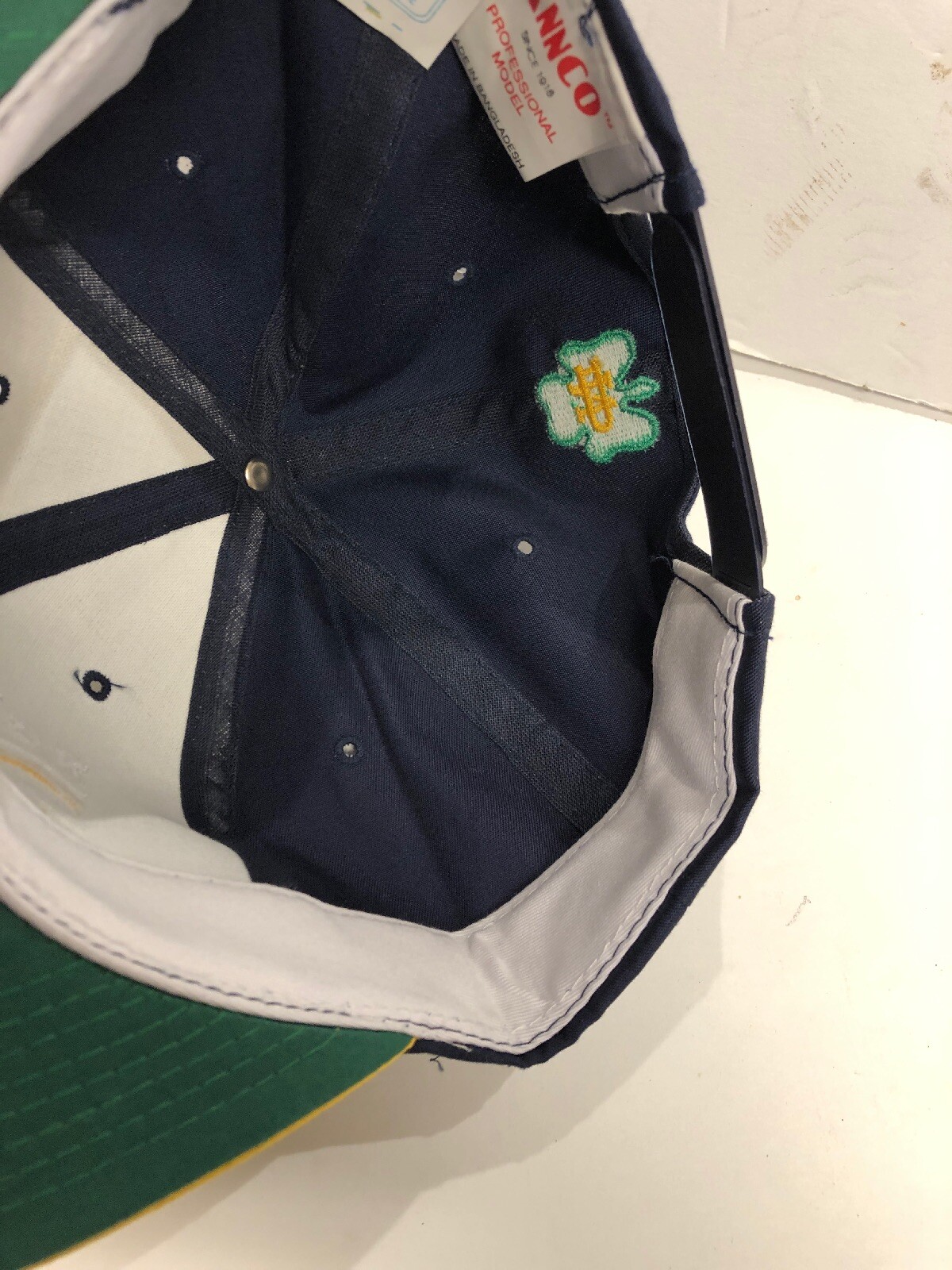 NOTRE DAME FIGHTING IRISH ANNCO SPLASH SCRIPT VINTAGE 90'S HAT CAP ...