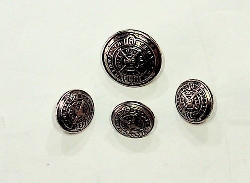 4 Scottish Highland Siver Tone Buttons 16th Infantry | eBay