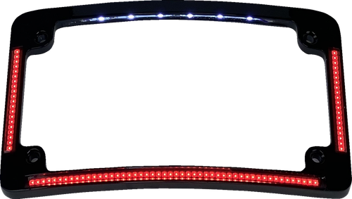 Custom Dynamics 4x7 Curved LED Motorcycle License Plate Frame for ...