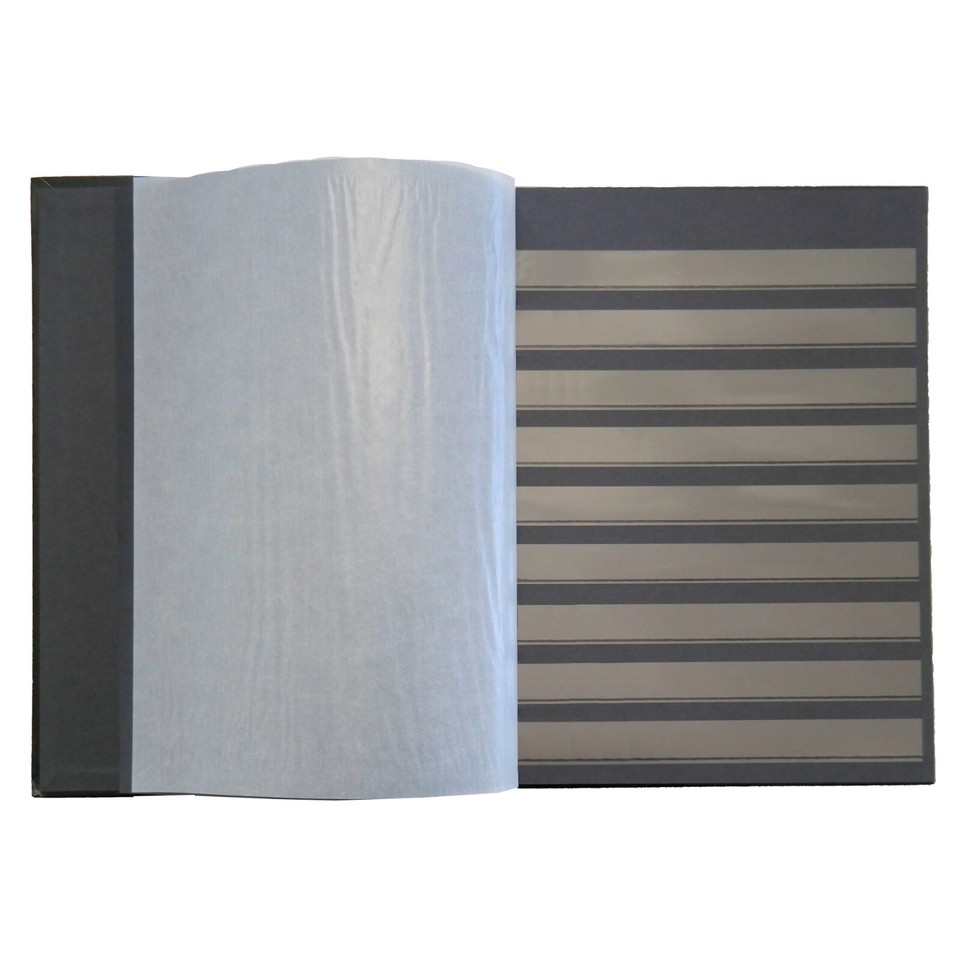 32 Black Pages Supersafe Stamp Stock Book 16 Folio Hardback Black Cover ...