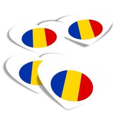 4x Heart Stickers - Romania Flag Romanian Travel #9097 | eBay UK