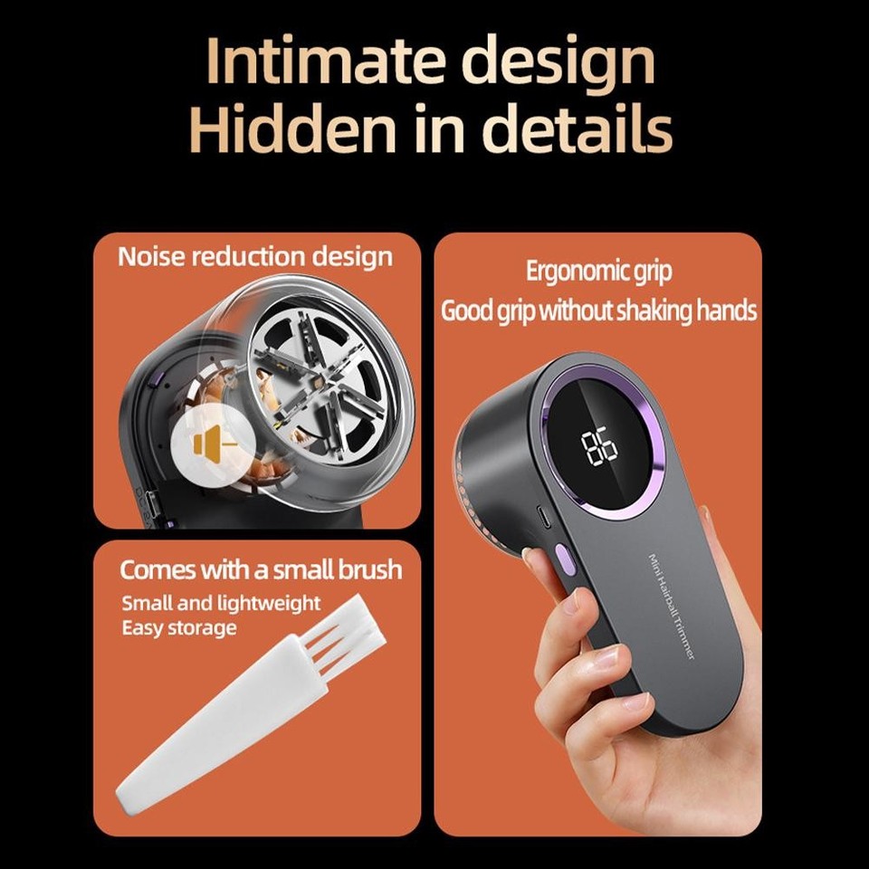 Electric Lint Remover Rechargeable Bobble Fabric Shaver for Clothes ...