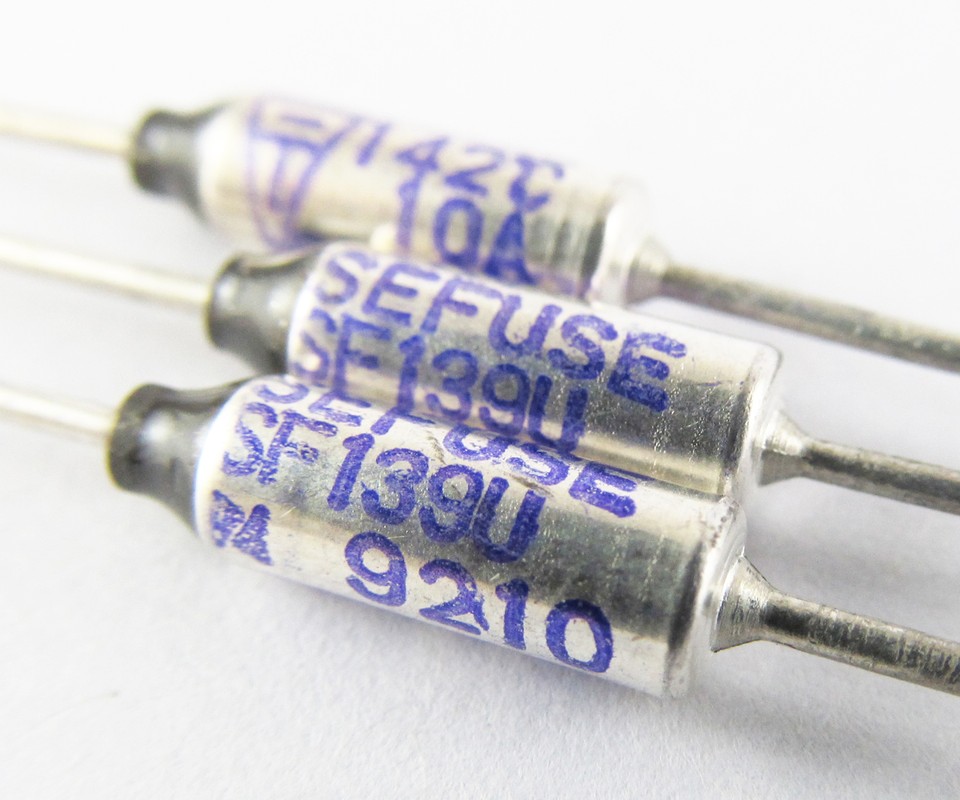 2Pcs Microtemp Thermal Fuse 142°C TF Cutoff SF139E | eBay
