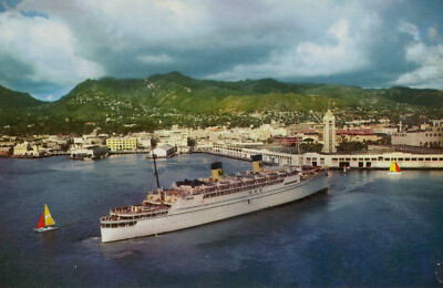 Matson Line LURLINE later Chandris SS ELLINIS seen in Honolulu | eBay