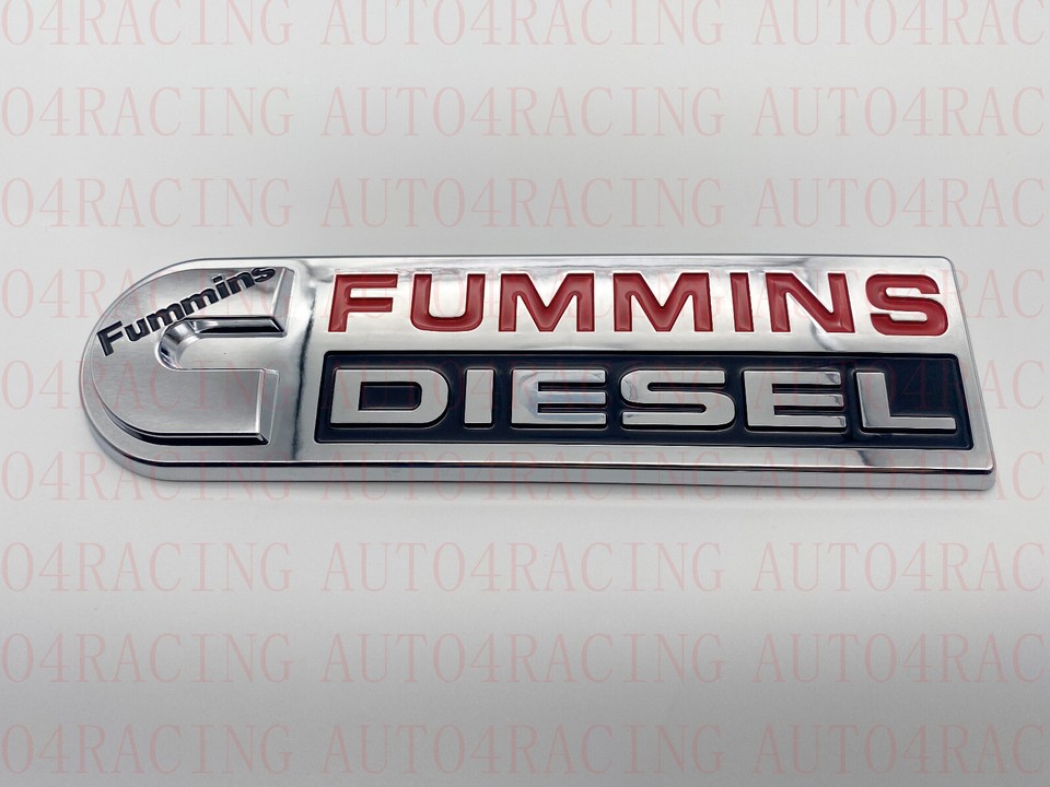 2x NEW Chrome "FUMMINS" DIESEL Cummins Emblems Fender Door Badges ...