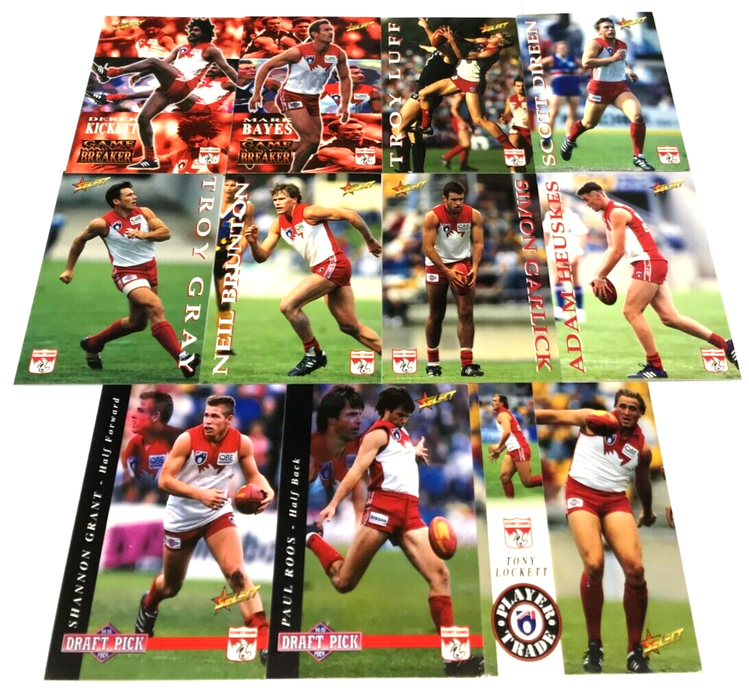 1995 SELECT AFL ULTIMATE SERIES 2 CARD FULL BASE CARD TEAM SET-SYDNEY ...