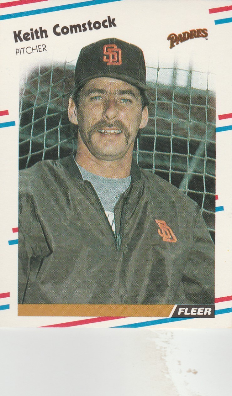 FREE SHIPPING-MINT-1988 Fleer San Diego Padres Baseball Card #579 Keith ...