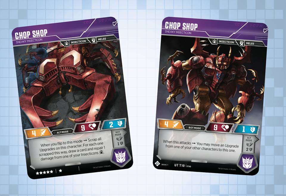 Transformers TCG 1X CHOP SHOP - SNEAKY INSECTICON Foil Uncommon UT T10 ...