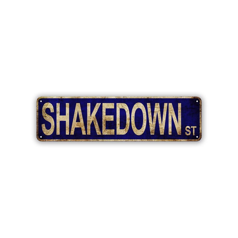 Shakedown Street Sign| Man Cave Bar Vintage Wall Décor Retro Aluminum ...