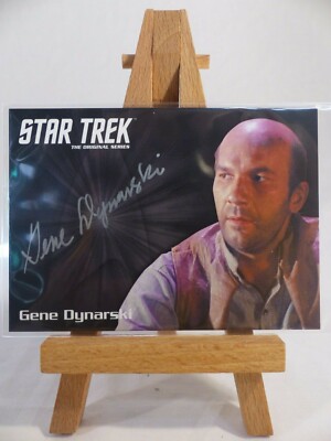 Star Trek TOS 50th anniversary silver autograph card Gene Dynarski Ben ...