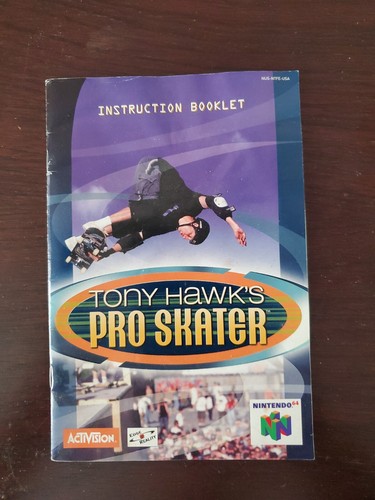 Tony Hawk's Pro Skater N64 Nintendo 64 Instruction Booklet | eBay