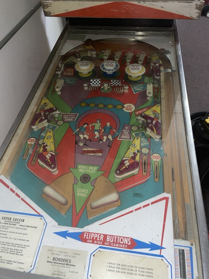 Vintage 1975 Gottlieb “Super Soccer” EM Pinball Machine – Classic ...