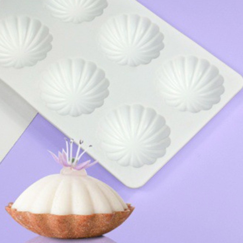 8-cavity Semicircular Petals Mould Fondant Chocolate Mold Cake Baking ...