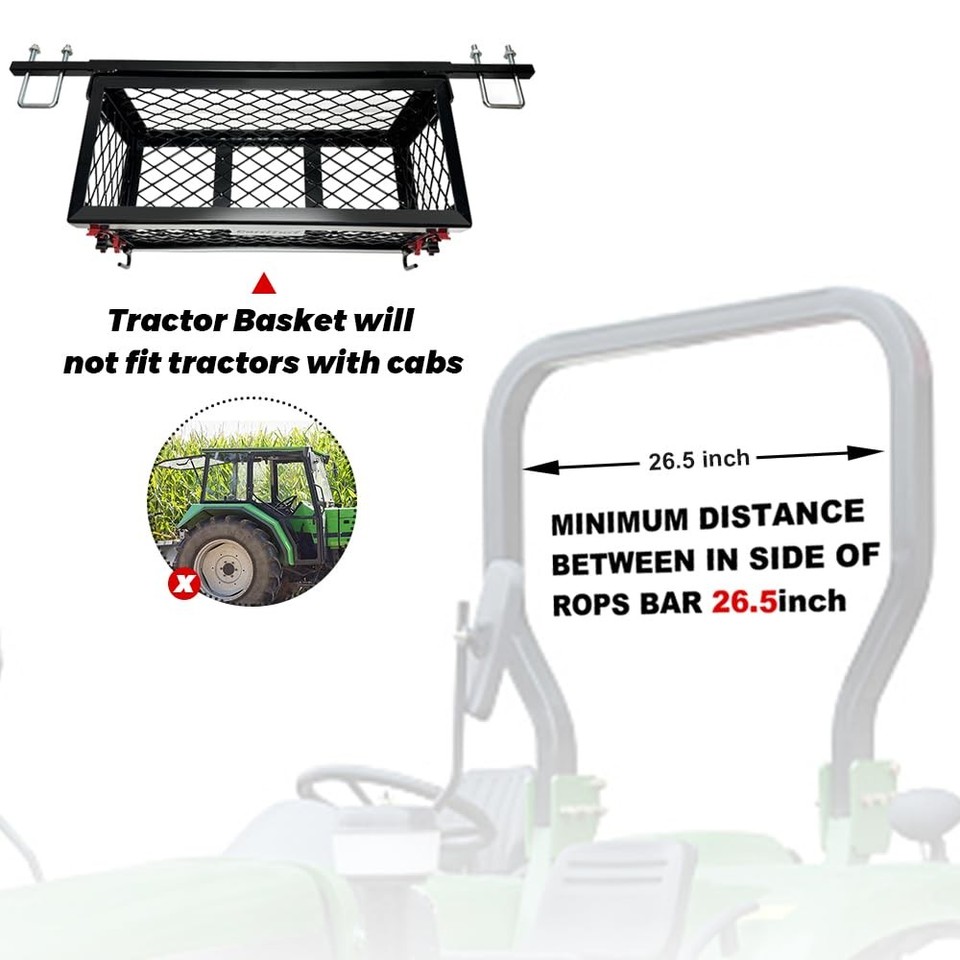 Heavy Duty Tractor Tool Box Universal-Fitting Tractor Tool Tray ...