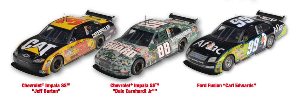 SCX 1/32 Scale Digital Nascar 3 car Race SET - New | eBay