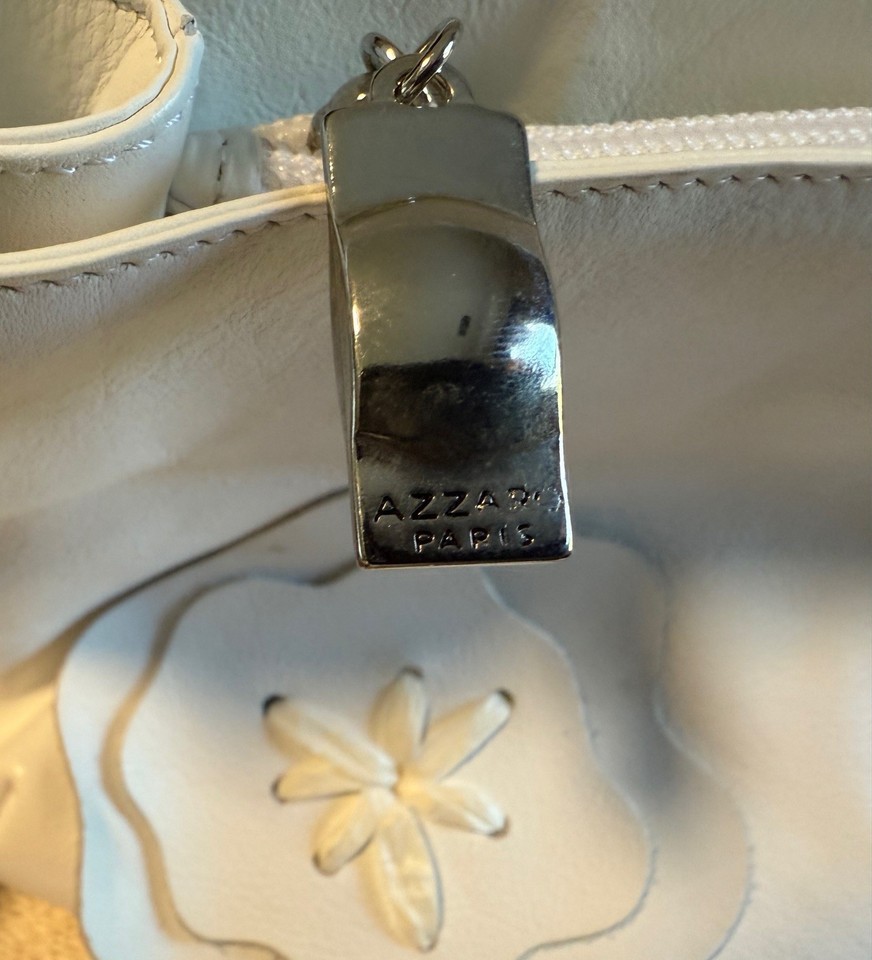 NEW AZZARO-PARIS WOMENS EGELGANT WHITE HAND BAG/PURSE WITH DOUBLE STRAP ...