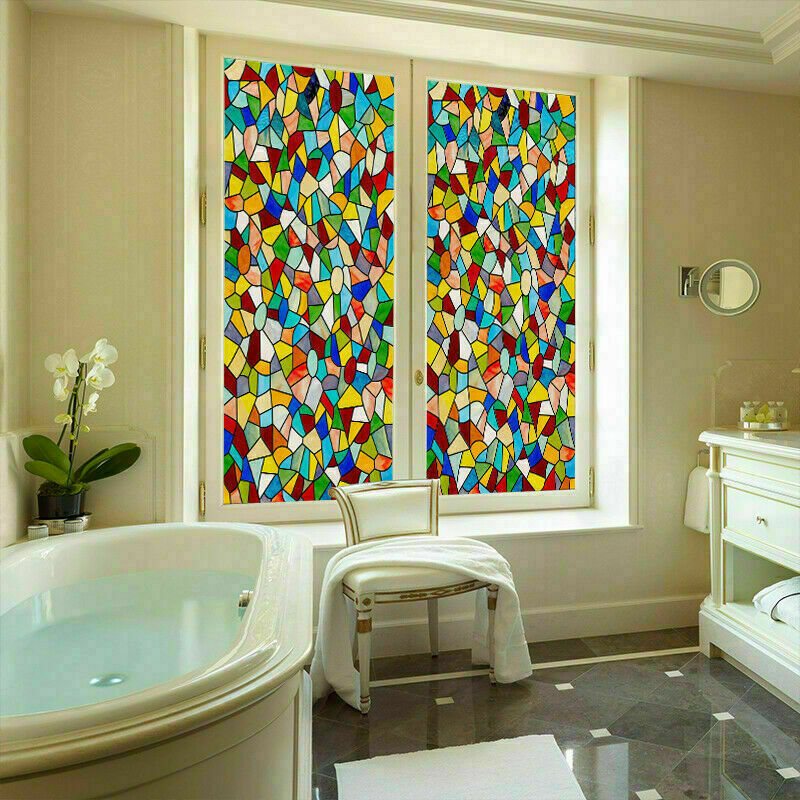 Window Film Light Filter Church Chapel Stained Cling Glass Sticker Self ...