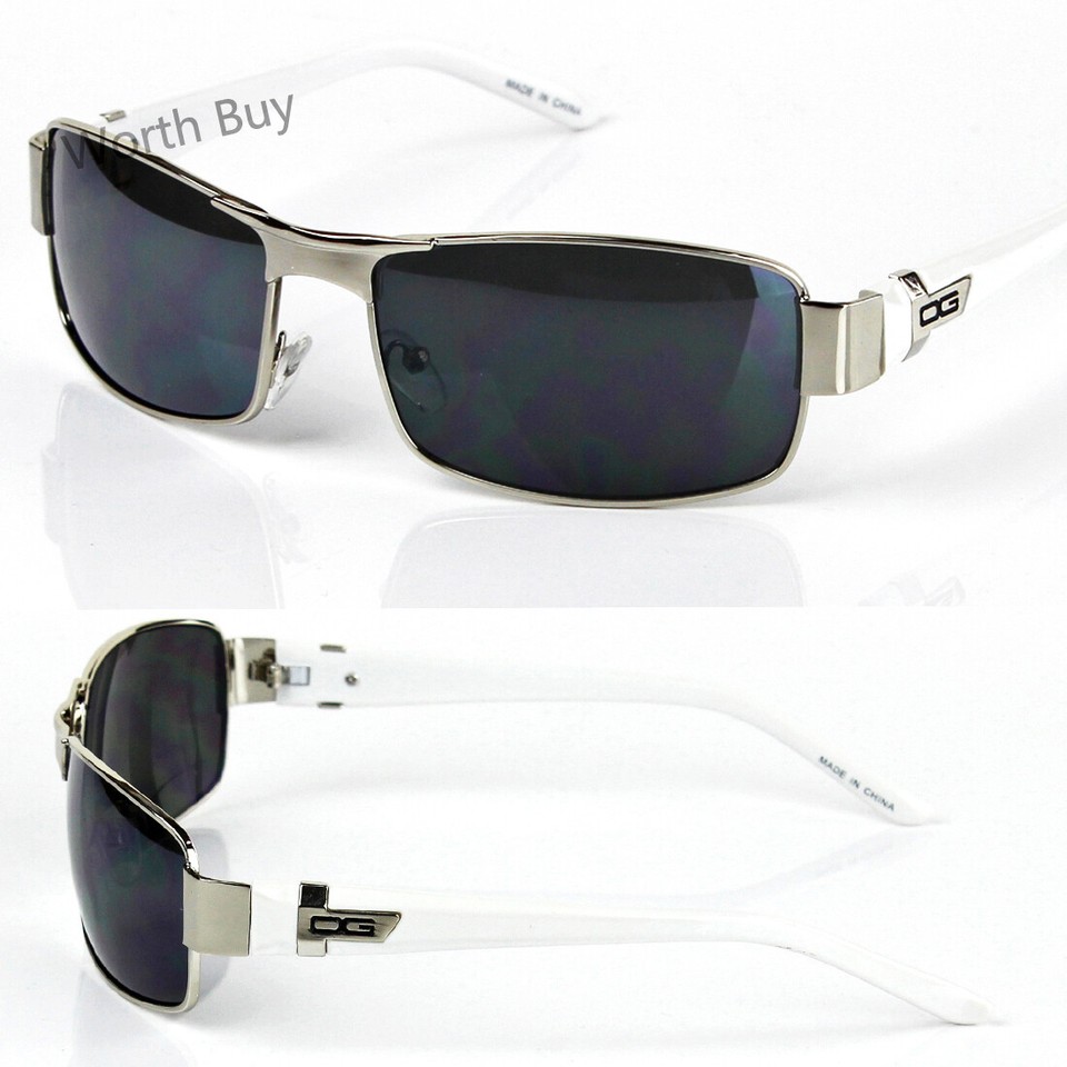 Mens Wrap Around Sunglasses Fashion Designer Rectangular Shades Outdoor ...